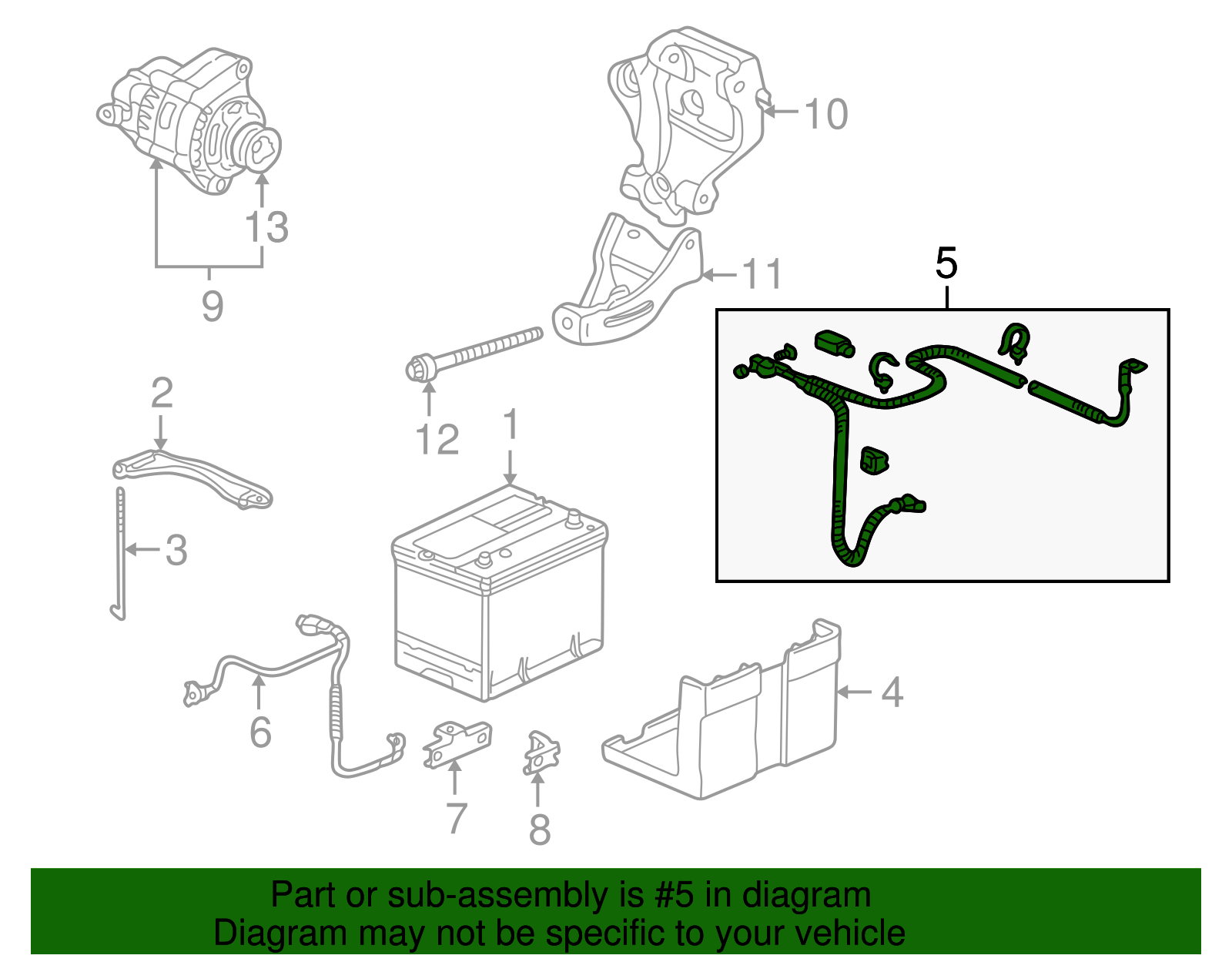 32410-S84-A00 - 1998-2002 Honda Accord - Cable Assembly Starter | All ...