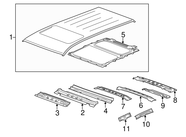 2014-2017 Chevrolet Equinox Outer Rail - Passenger Side (RH) 22940805 ...