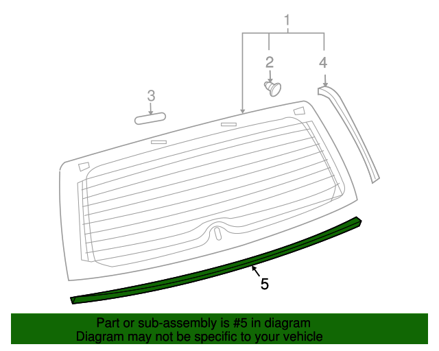 2006-2012 Toyota RAV4 Glass Molding 75575-0R010 | Toyota Parts Center