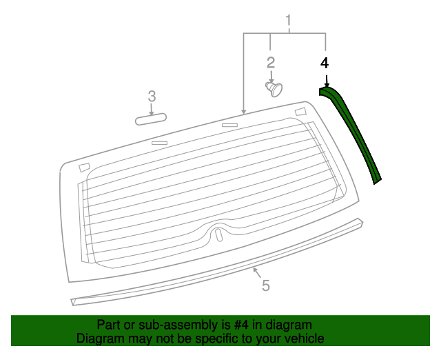 2006-2012 Toyota RAV4 Glass Molding 75574-0R010 | OEM Parts Online