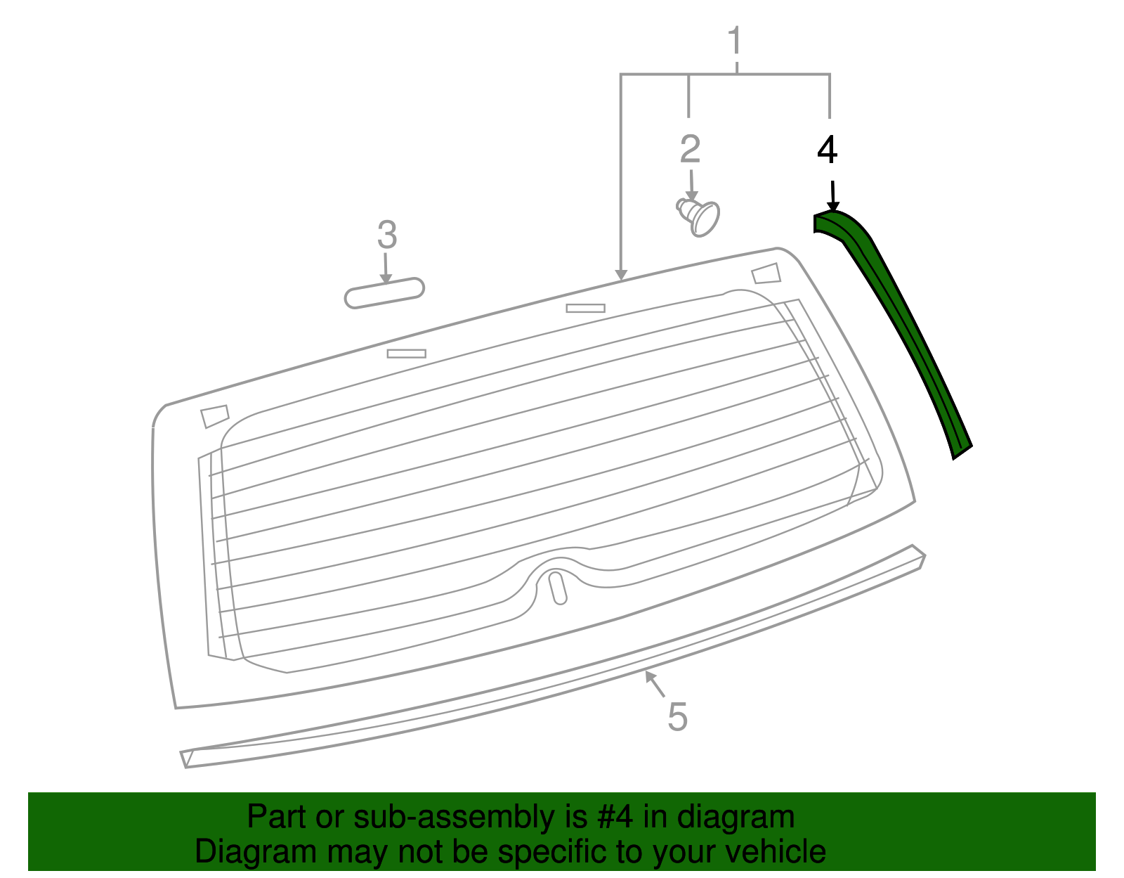 75573-0R010 - Back Glass Reveal Molding 2006-2012 Toyota RAV4 ...