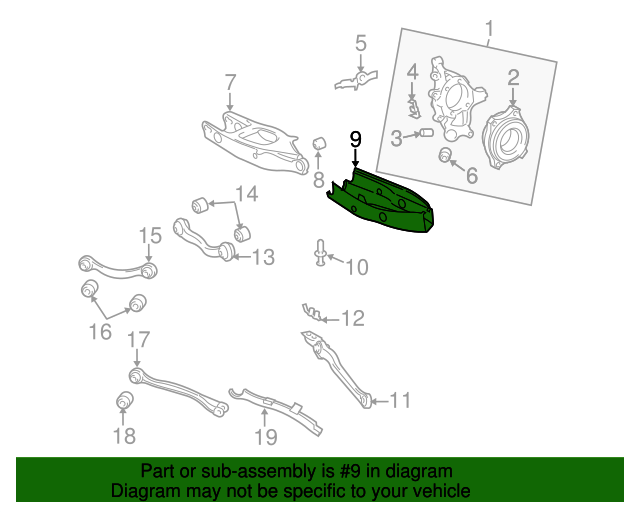 2003-2011 Mercedes-Benz Lower Control Arm Cover 211-352-04-88 | MB OEM ...