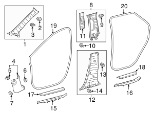 2016-2022 Lexus Front Sill Plate 67910-0E070-C0 | OEM Parts Online