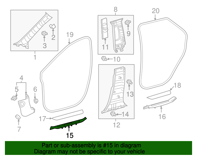2016-2022 Lexus Front Sill Plate 67910-0E070-C0 | OEM Parts Online