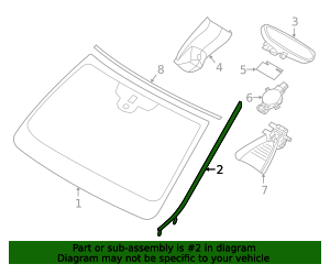 Genuine BMW 51-31-7-429-615 | Gutter Weather-Strip | FREE Shipping on ...