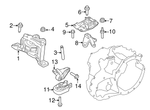 2012-2018 Ford Focus Mount AV6Z-6038-A | OEM Parts Online
