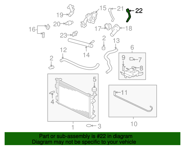 25469-3E000 - Engine Coolant Hose 2006-2010 Kia | Kia.Parts Store
