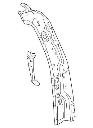 2014-2019 GM Driver Side Inner Lock Pillar Panel with Extension, Plate ...