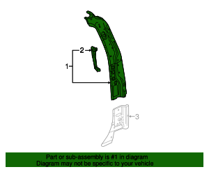 2014-2019 GM Driver Side Inner Lock Pillar Panel with Extension, Plate ...