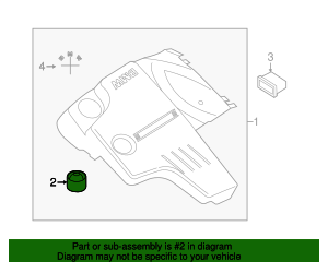 11147799108 - 2014-2025 BMW Engine Cover Insulator (11-14-7-799-108 ...