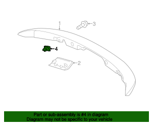 76865-0D030 - Spoiler Retainer - 2015-2018 Toyota Yaris | OEM Genuine ...