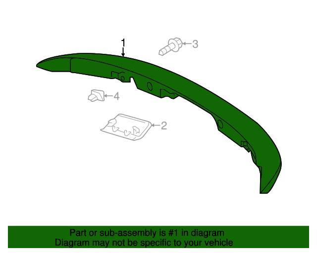 76085-0D903 - Spoiler Assembly - 2015-2018 Toyota Yaris | OEM Genuine ...