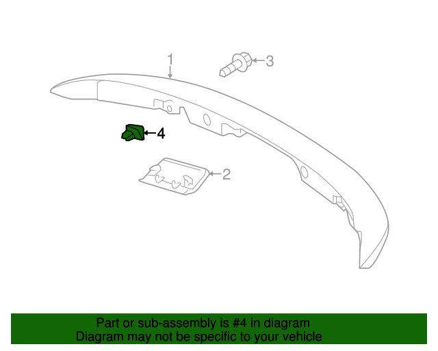 76865-0D030 - Spoiler Retainer - 2015-2018 Toyota Yaris | OEM Genuine ...