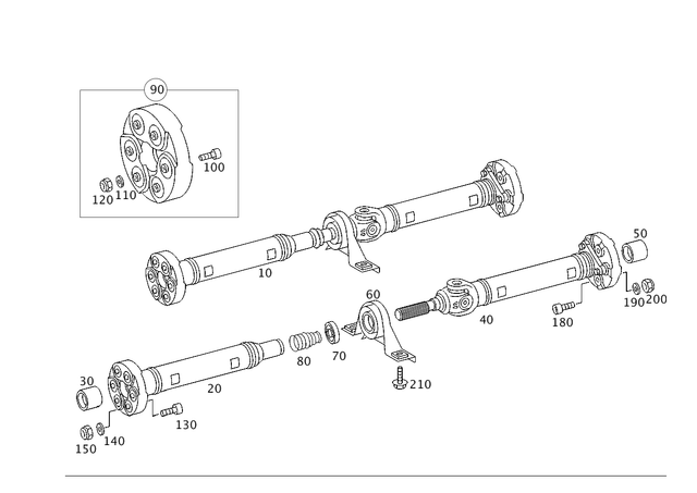 211-410-01-81 - Center Support Bearing 1994-2011 Mercedes-Benz ...
