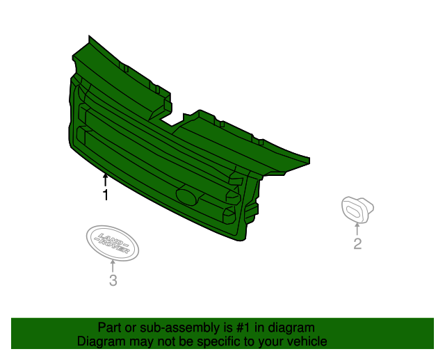 2012-2013 Land Rover Range Rover Sport Grille LR030785 | OEM Parts Online