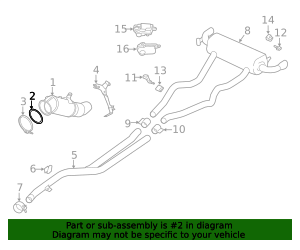 18328612538 - 2016-2023 BMW Converter & Pipe Gasket (18-32-8-612-538 ...