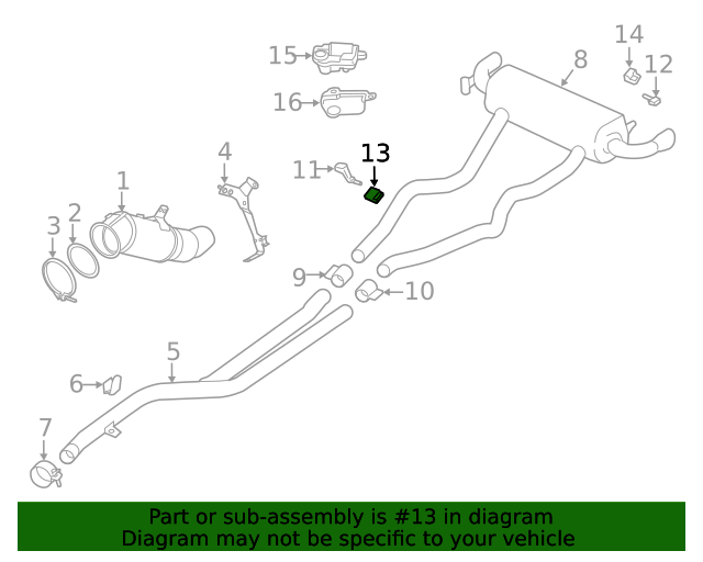 18208570671 - 2016-2023 BMW Converter & Pipe Insulator (18-20-8-570-671 ...