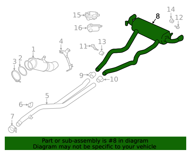 Genuine BMW 18-30-7-933-845 | Rear Muffler | FREE Shipping on Most ...