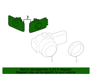 51119478445 - 2019-2022 BMW X7 Park Sensor Mount Kit (51-11-9-478-445 ...