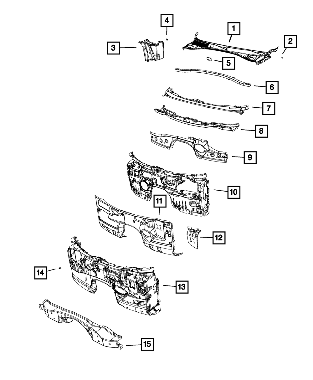 2012-2023 Dodge Charger Cowl Top Screen 57010314AI | My Mopar Parts