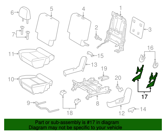 2012-2017 Toyota Prius V Hinge Cover 71639-47010-E0 | OEM Parts Online