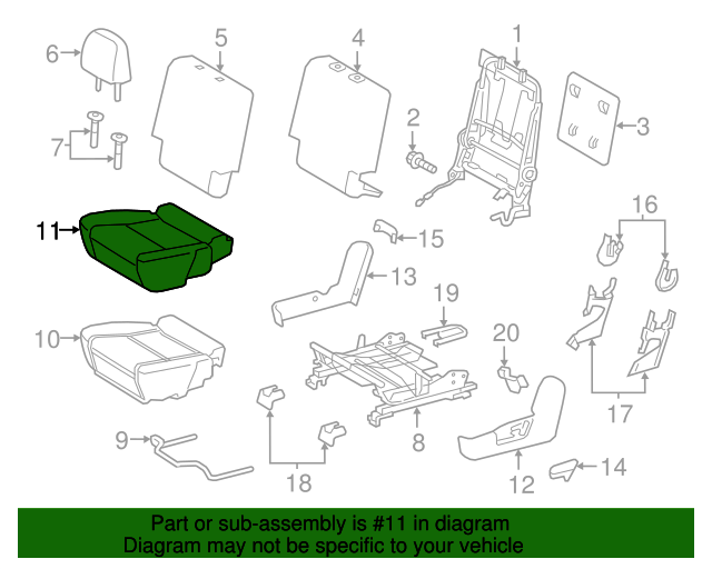 79012-47110-B3 - Cushion Cover 2015 Toyota Prius V | Bam Wholesale Parts