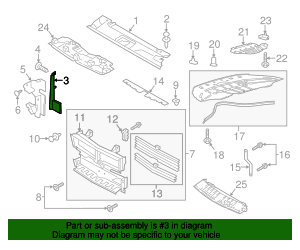 2015-2019 Ford Mustang Side Air Baffle - Passenger Side (RH) FR3Z-8310 ...