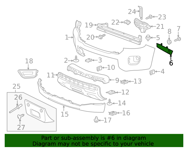 2015-2020 Chevrolet Colorado Side Bracket - Driver's Side (LH) 23467531 ...