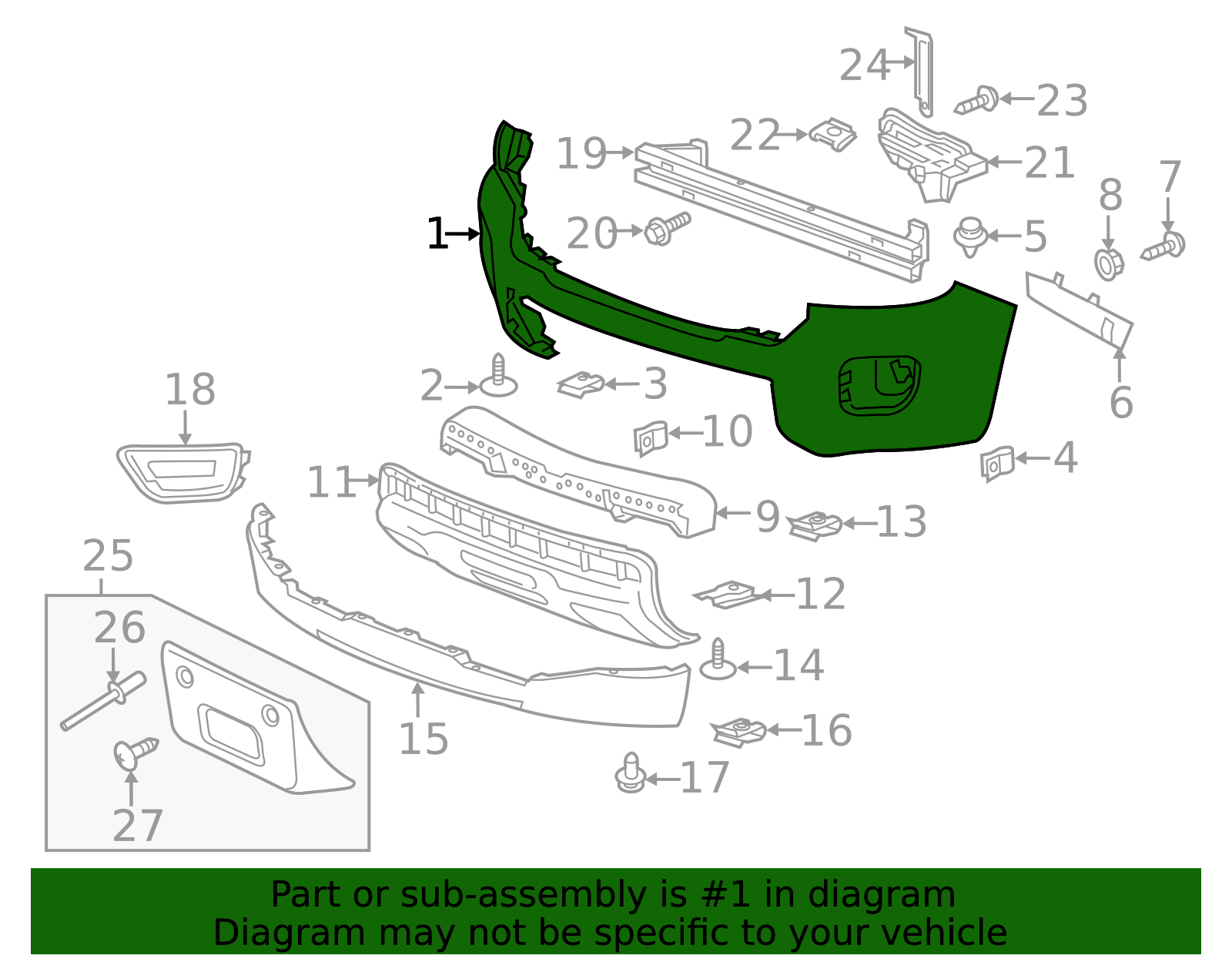 2015-2020 Chevrolet Colorado Front Bumper Cover 23484644 GM ...