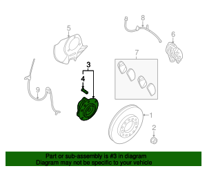 2006-2014 Kia Sedona OEM NEW 2006-2014 Kia Sedona Base Front Wheel Hub ...