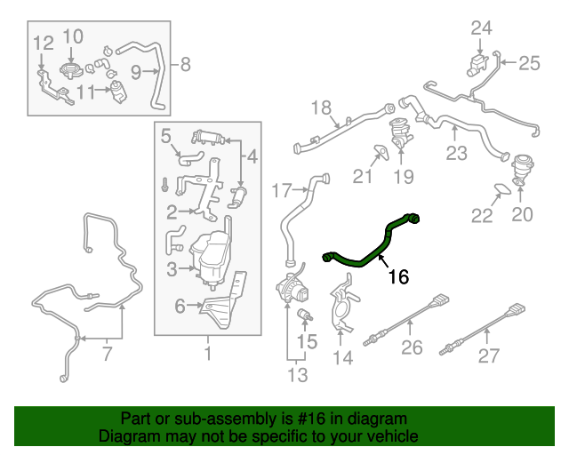 2017-2019 Audi Q7 Inlet Hose 4M0-133-889-F | Audi USA Parts