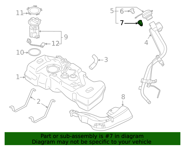 2020-2024 Nissan Sentra Fuel Cap Grommet 76848-5RB0A | My Nissan Part