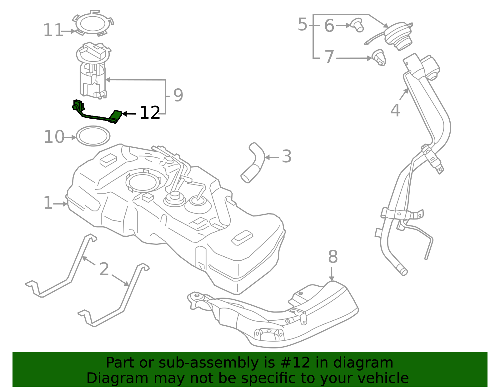 2020-2025 Nissan Sentra Fuel Gauge Sending Unit 25060-6LB0A | Scott ...