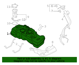 2020-2025 Nissan Sentra Fuel Tank 17202-6LB0A | Nissan Parts Plus