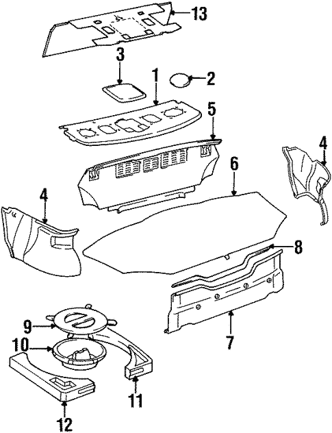 Interior Trim Rear Body for 1992 Lexus SC400 OEM Parts Online