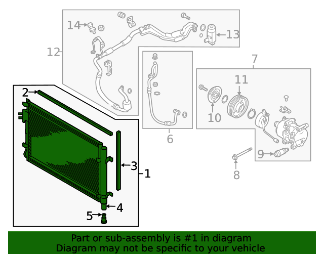 Genuine Condenser Assembly for 2020-2021 Hyundai Venue | Part# 97606 ...