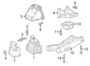 2011-2023 Mopar Trans Cross-Member Mount Bolt 6102208aa | TascaParts.com