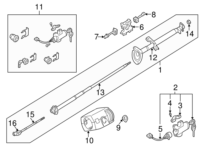 48750-3S500 - Ignition Switch 1998-2005 Nissan | Nissan Parts ...