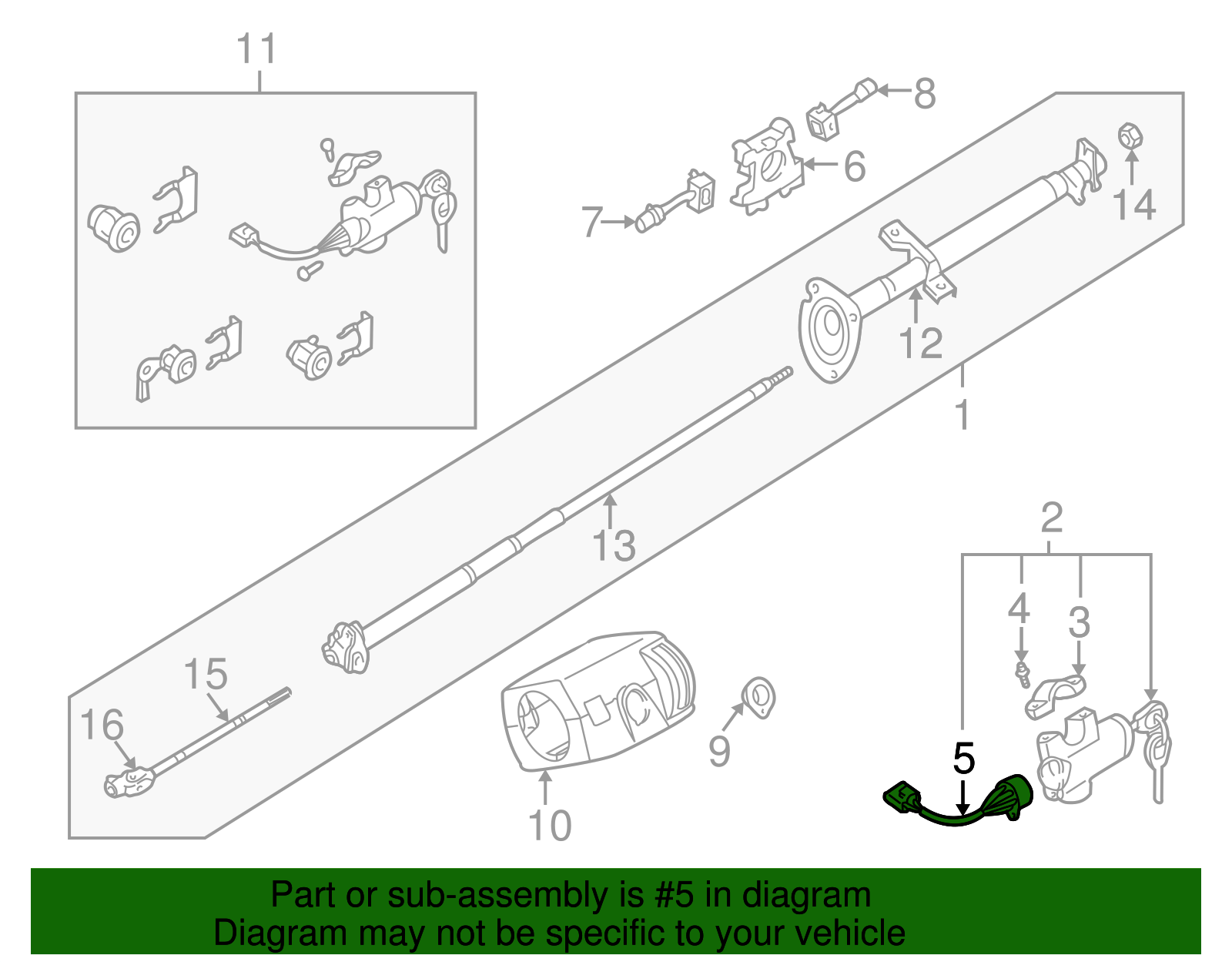 1998-2005 Nissan Ignition Switch 48750-3S500 | Dutro Nissan Parts