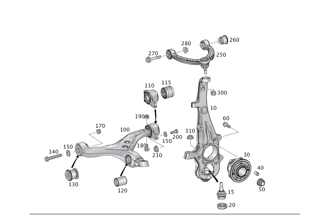 Supporting Joint - 2006-2019 Mercedes-Benz (166-330-02-35) | MB Parts ...