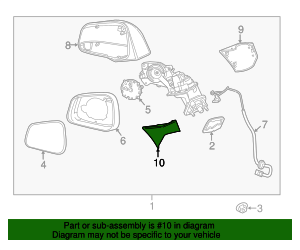 2013-2020 GM Primed Driver Side Rearview Mirror Bracket Cover 95182982 ...