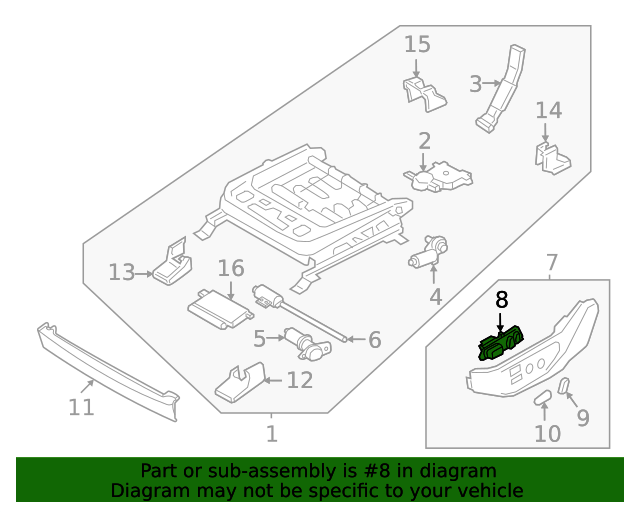 2021-2023 Hyundai Santa Fe Seat Switch 88070-S1210-NNB | OEM Parts Online