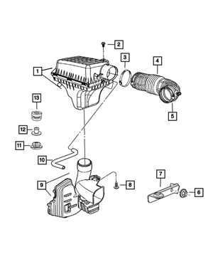 2007-2010 Mopar Clean Air Duct 4593798AA | My Mopar Parts