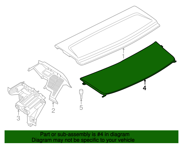 2014-2017 BMW Parcel shelf, rear 51-49-7-343-005 | AutoNation Parts