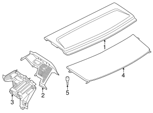 2014-2017 BMW Parcel shelf, rear 51-49-7-343-005 | AutoNation Parts
