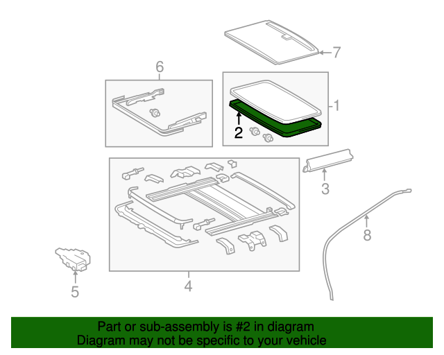 63251-30100 - Sunroof Seal - 2002-2011 Toyota Camry | OEM Genuine ...