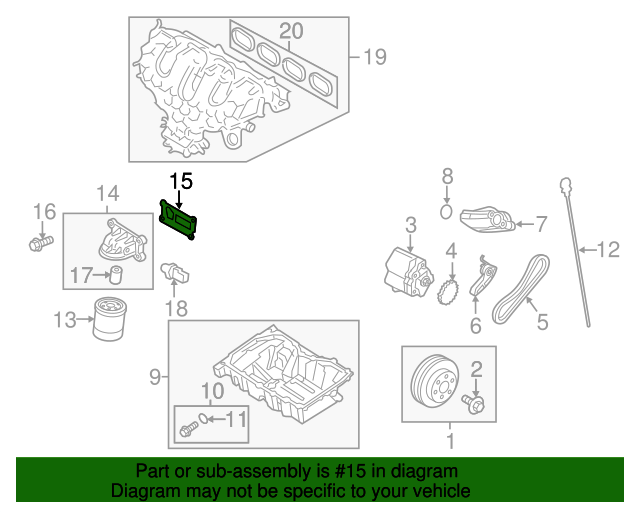 EJ7Z-6840-A - Adapter Gasket 2015-2023 Ford | Ford OEM Parts Direct