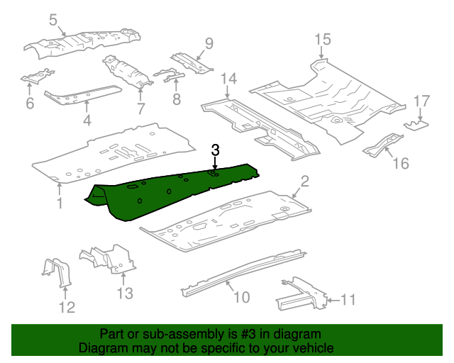 2013-2018 Toyota RAV4 Floor Pan 58113-0R010 | Toyota Parts Center