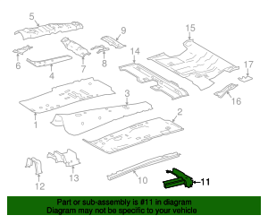 57505-0R010 - Floor Reinforced - 2013-2018 Toyota RAV4 | OEM Genuine ...