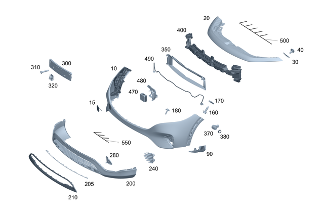Trim, Bumper - 2022-2025 Mercedes-Benz (243-880-17-02) | MB Parts Center